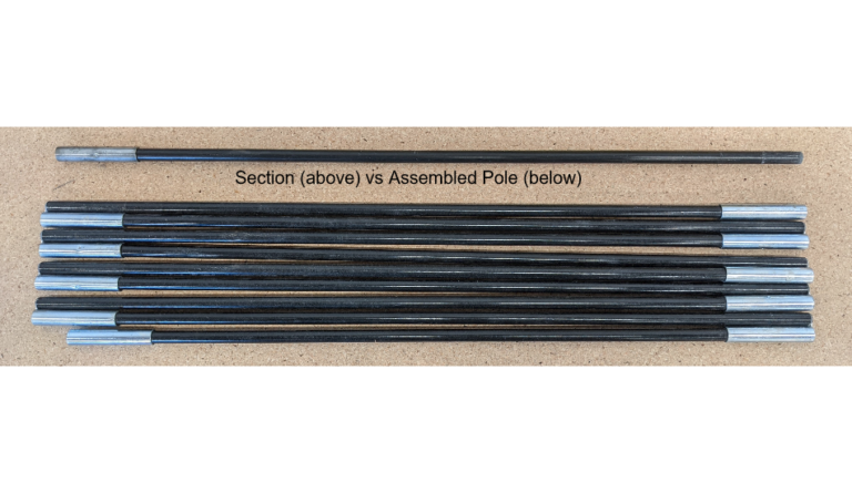 9.5mm Fiberglass Pole to Your Measurements - Tent Pole Technologies